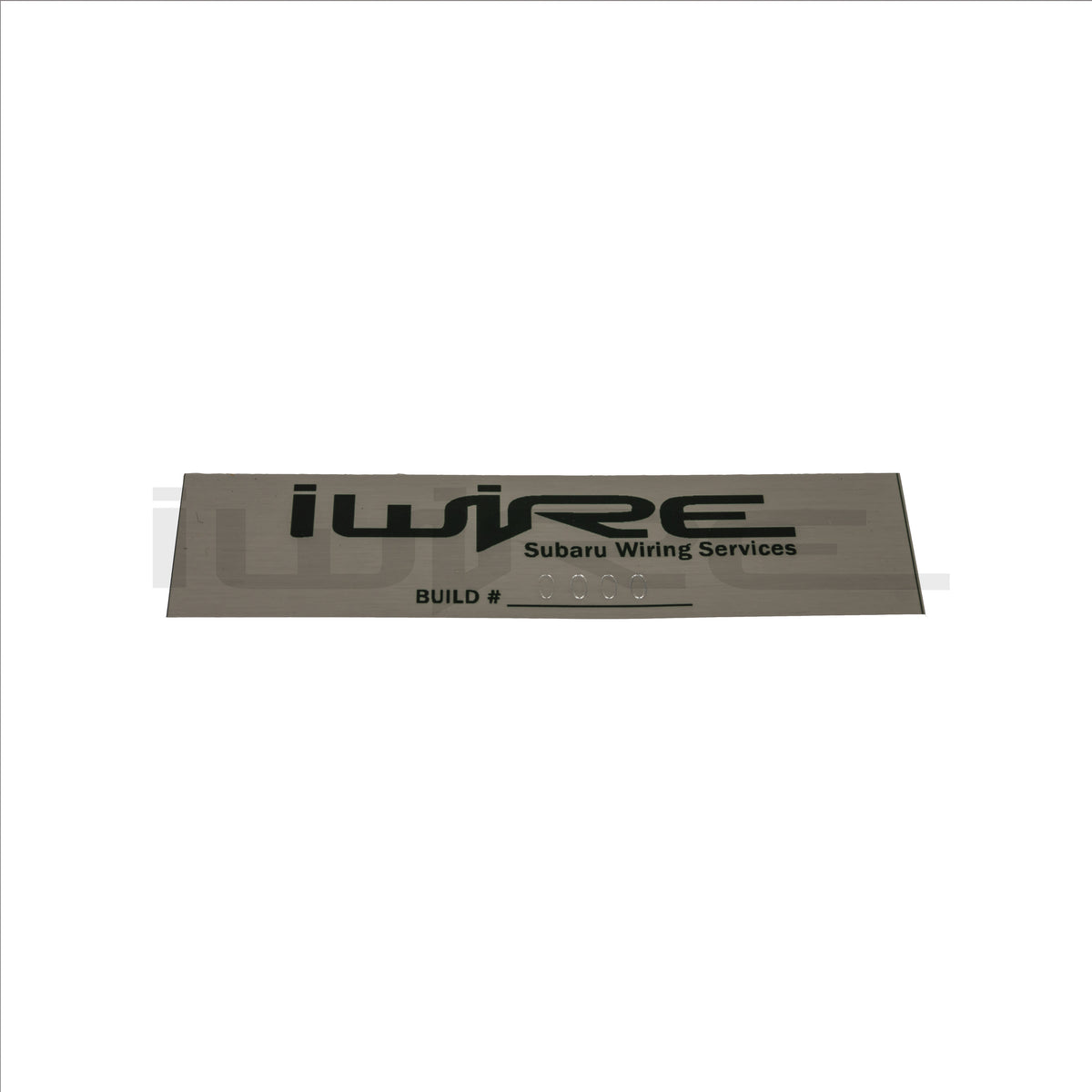 Build Number Plaque | iWire Subaru Wiring Solutions